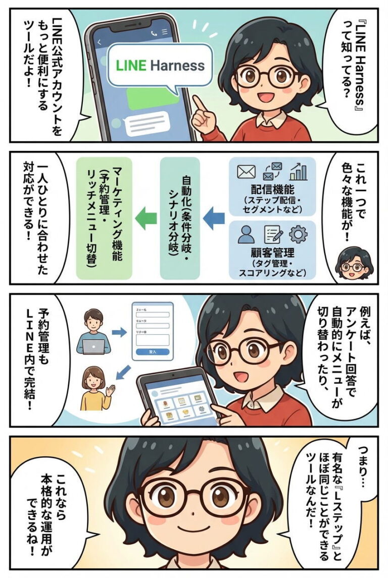 LINE Harnessとは？無料でLINEマーケを自動化する次世代ツールを徹底解説 | AI活用初歩の初歩